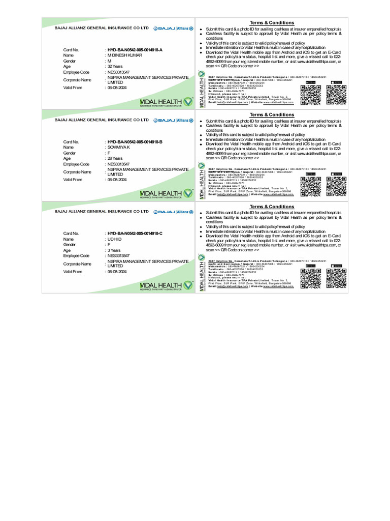 Vidal Health Card Information | PDF | Mobile Phones | Mobile Software