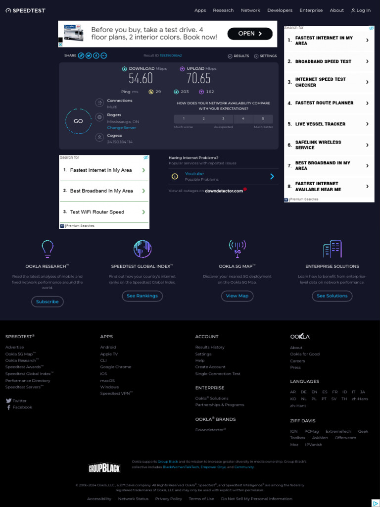 Speedtest by Ookla - The Global Broadband Speed T | PDF | Internet ...