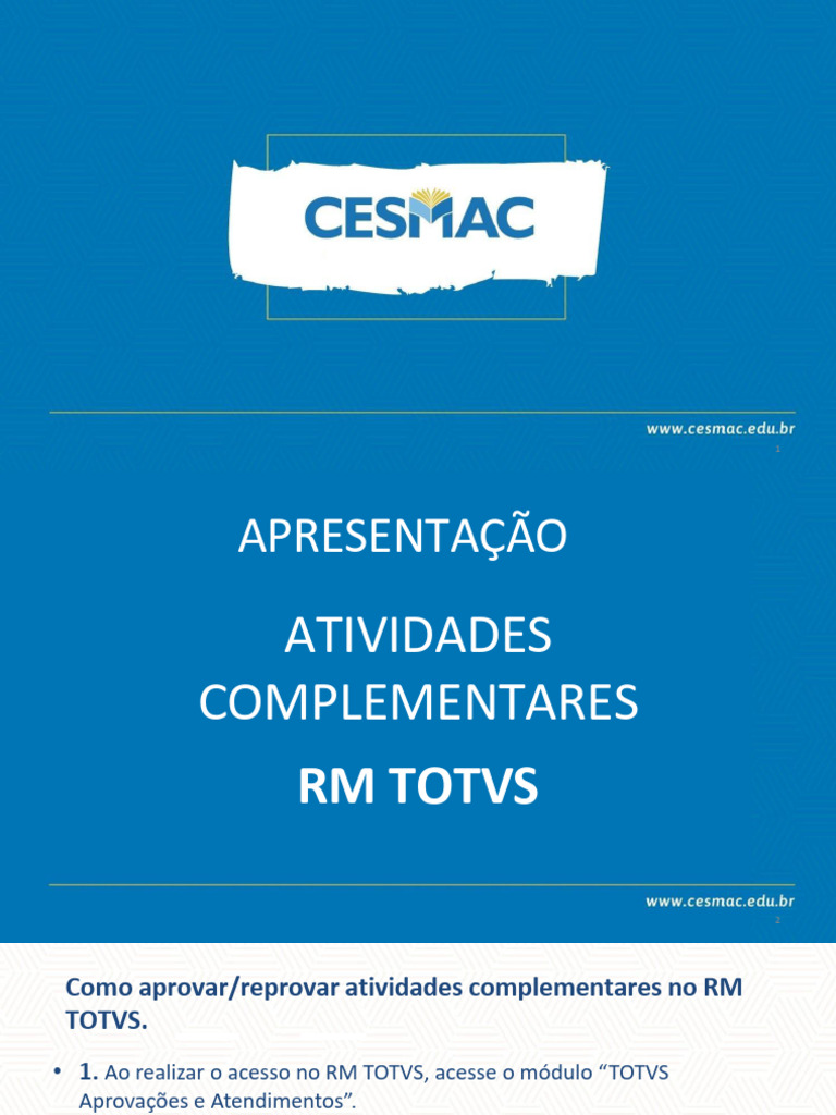 Manual - Atividades Complementares Totvs v1.3 | PDF | Informática