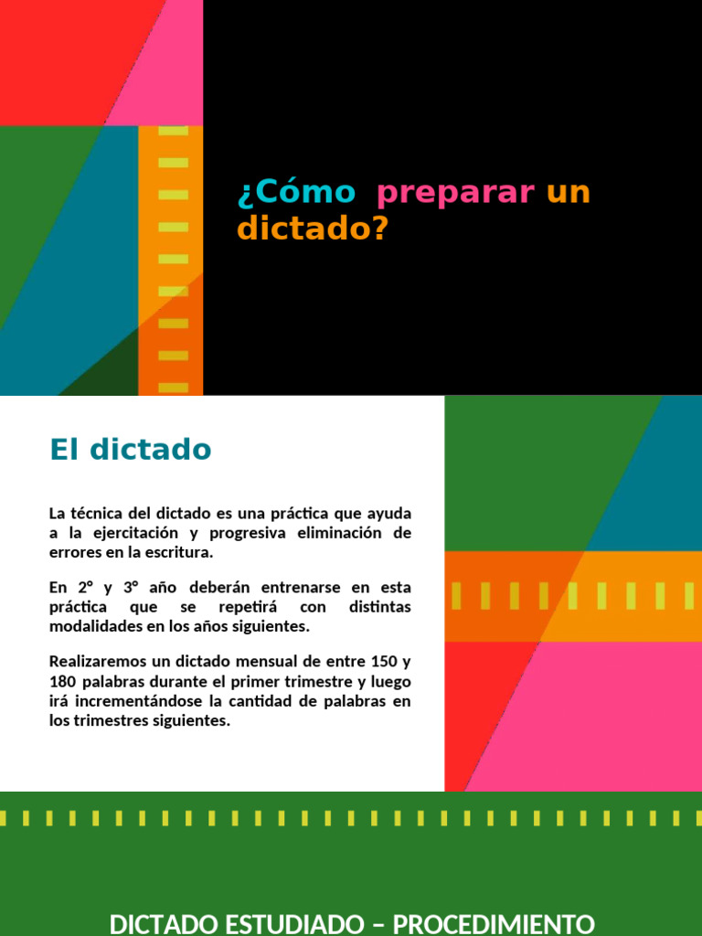 Cómo Preparar Un Dictado | PDF | Puntuación | Comunicación humana