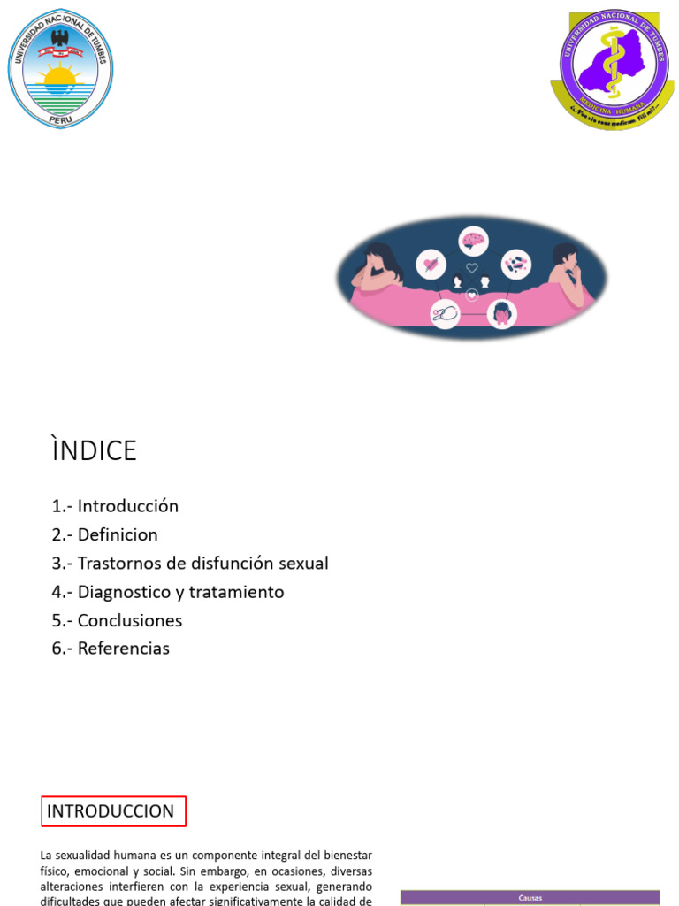 T19 Disfunciones sexuales | PDF | Trastorno mental | Disfunción sexual