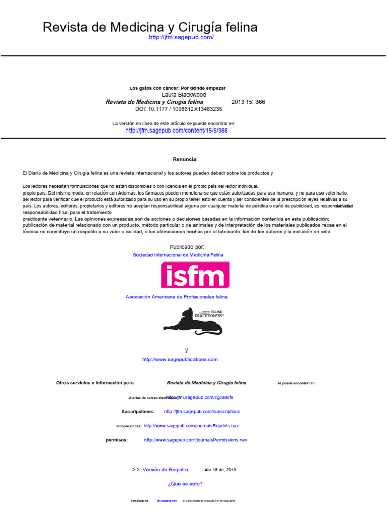 Segundo Ejercicio Mf En Es Pdf Cáncer Gatos