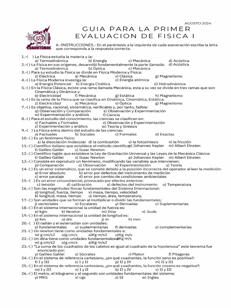 GUIA 1 Evaluaci n FI AGO 2024.PDF | PDF