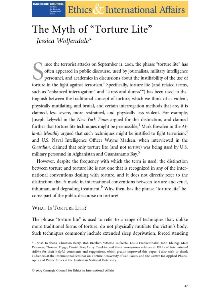 Wolf End Ale, 22torture Lite 22 | PDF | Torture | Interrogation