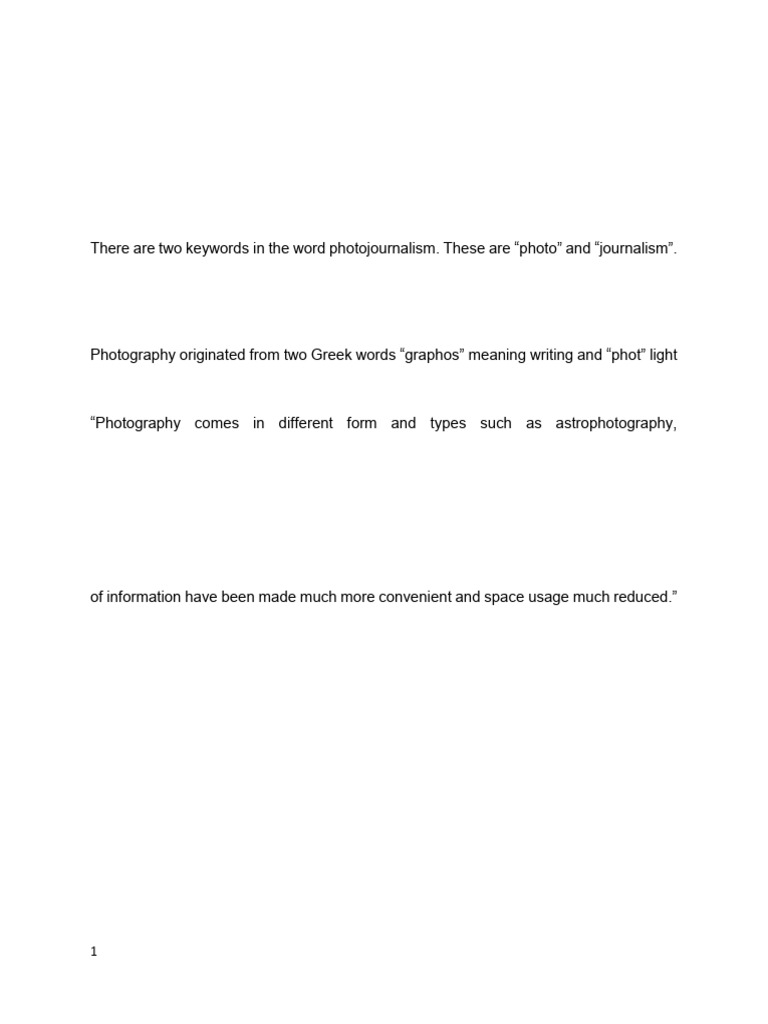 Photojournalism Class Notes | PDF | Camera | Shutter Speed