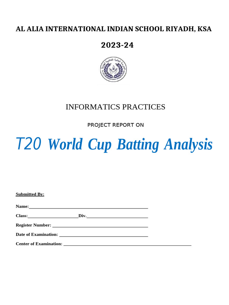 T20 batting analysis | PDF | Computer Engineering | Computer Architecture