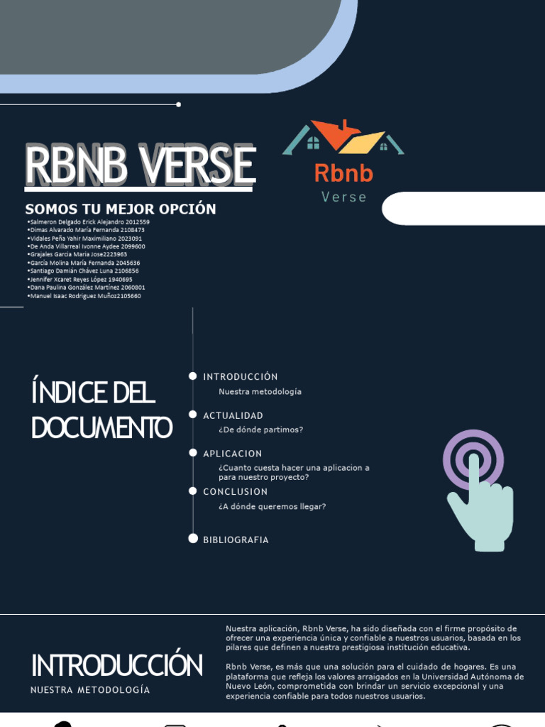 Rbnb Verse: Solución Integral de Cuidado Doméstico | PDF | Aplicación ...