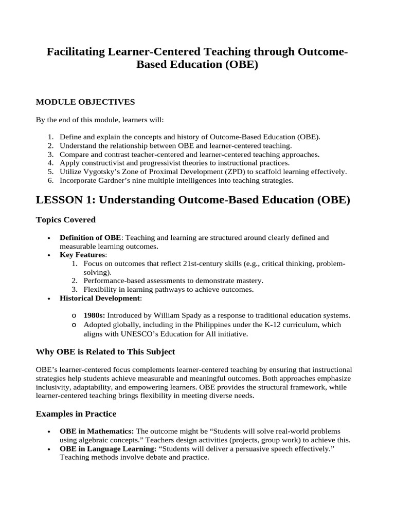 Module Facilitating Learner | PDF | Constructivism (Philosophy Of Education) | Learning