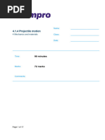 PROJECTILE_MOTION_PRACTICE_QUESTIONS | PDF | Projectiles | Acceleration