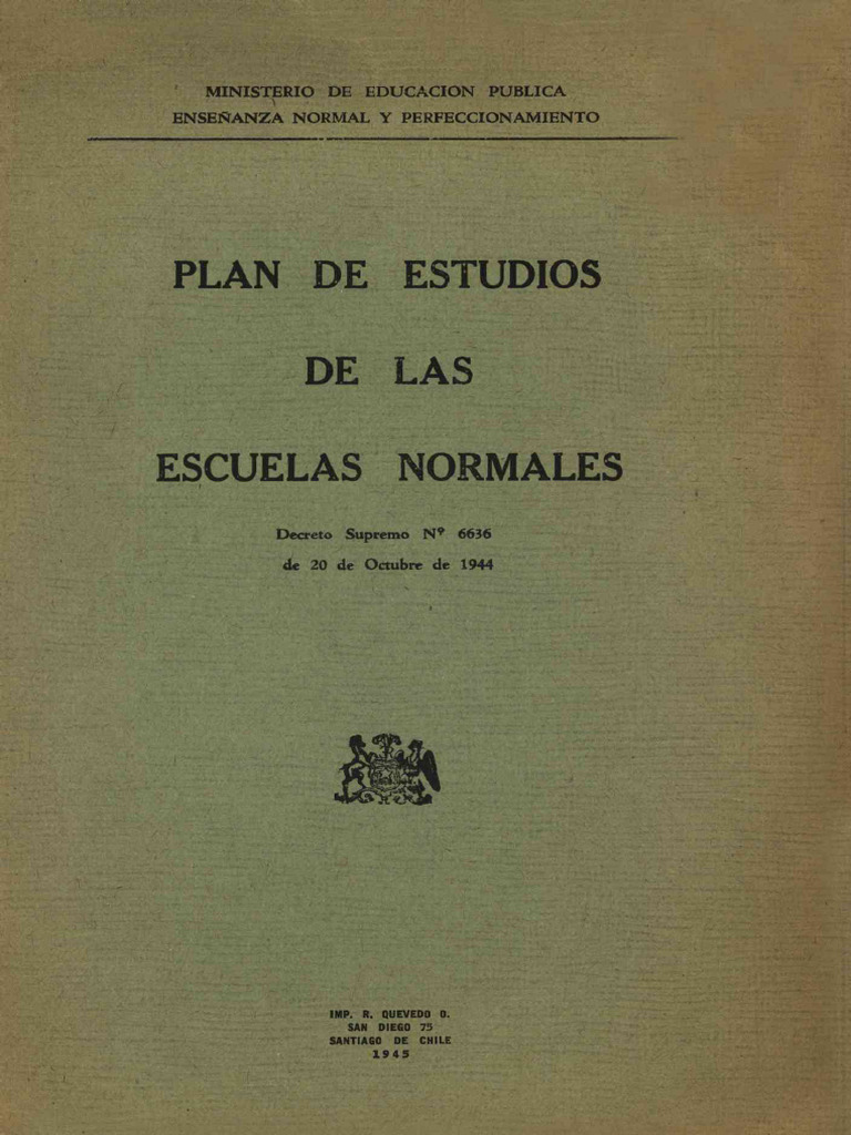 Plan de Estudios Escuela Normal | PDF