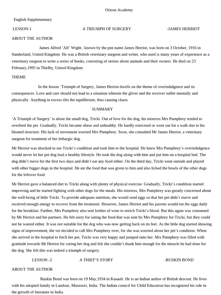 Grade 10 Supplementary Study Material 2024-2025 | PDF