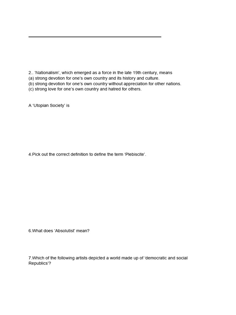 G10 History Ch.1 WS | PDF | Political Science