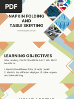 The 7 Basic Folds of Table Napkin | PDF | Restaurants