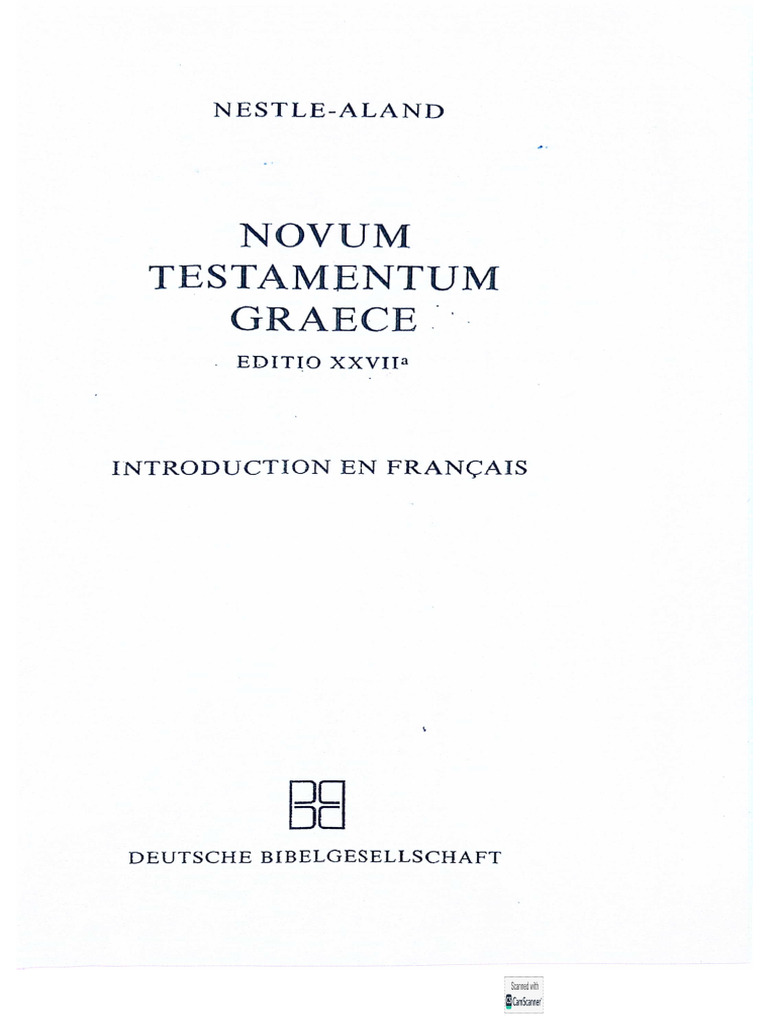 Nestlé Aland 27e Édition | PDF