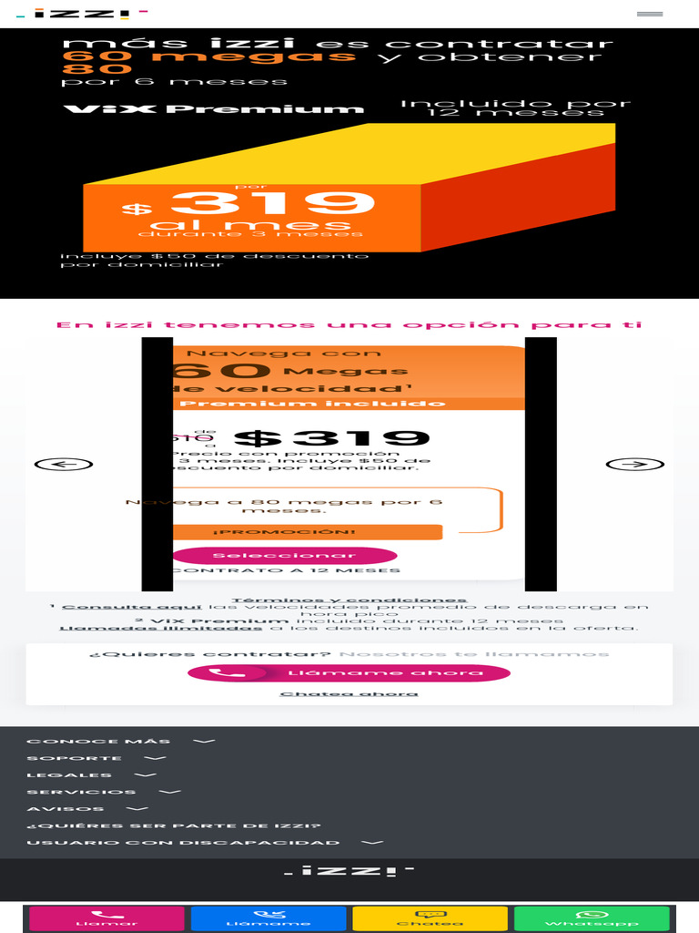 Internet y Telefonía en Paquetes para Tu Hogar - Izzi | PDF