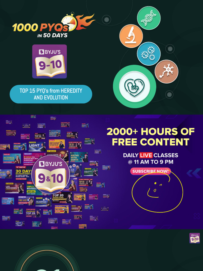 Heredity and Evolution - Top 15 PYQs | PDF | Dominance (Genetics) | Genetics