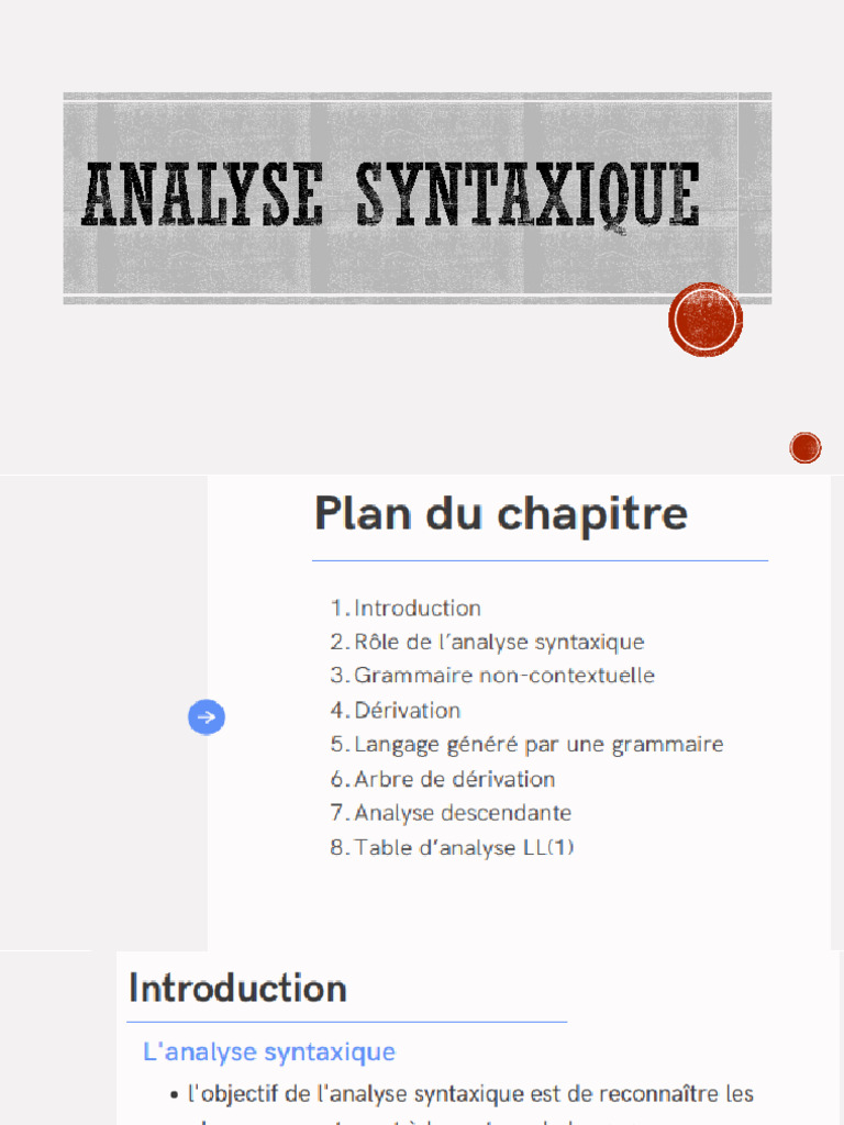 Analyse Syntaxique | PDF