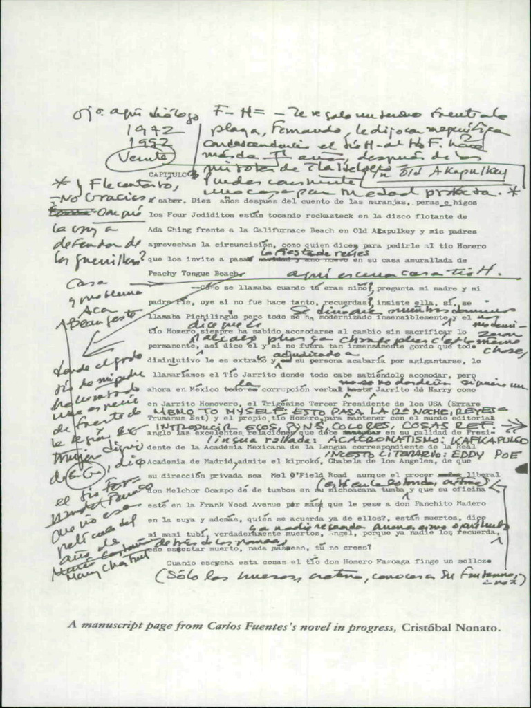 Carlos Fuentes: Writing Insights and Process | PDF