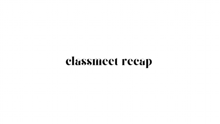 classmeet recap.pdf and sku | PDF