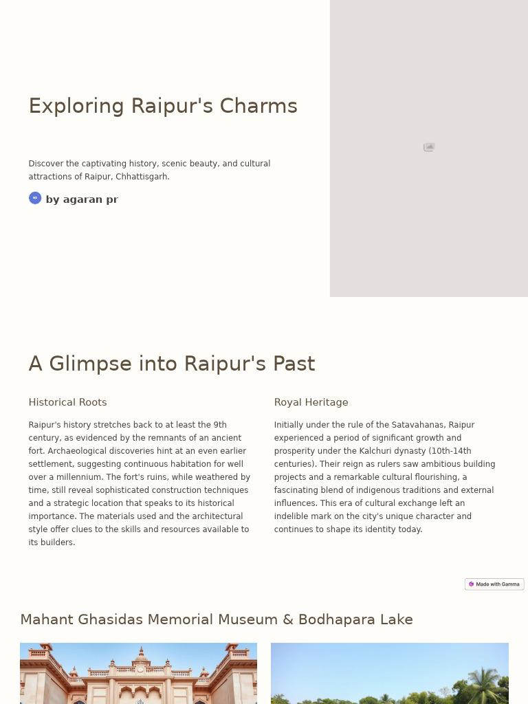 Exploring Raipurs Charms | PDF | Museum