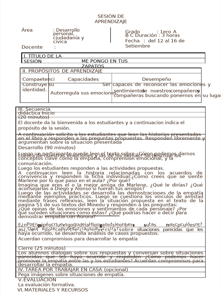 PDF Me Pongo en Tus Zapatos | PDF | Empatía | Las emociones