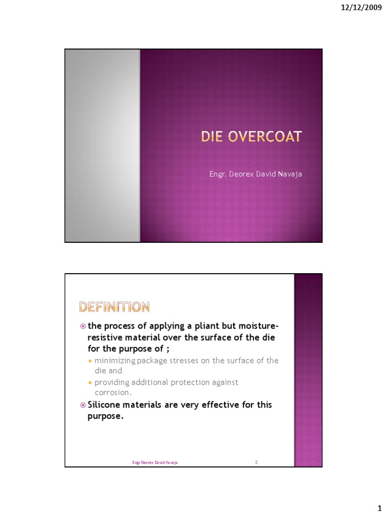 Die Overcoat | PDF | Technology & Engineering