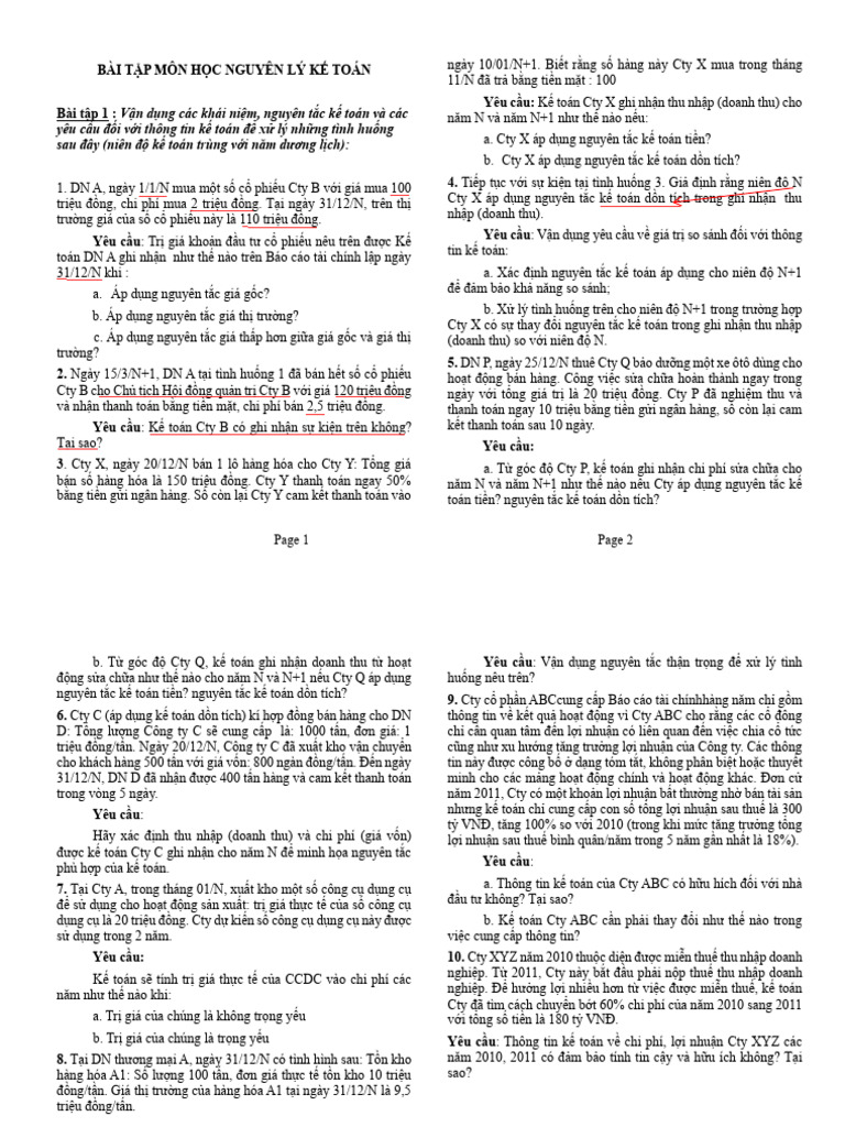 BÀI TẬP NLKT - Đọc Để Đối Chiếu Sửa Trong Sách BT | PDF