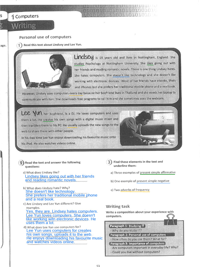 Personal Use of Computers ANSWERS | PDF