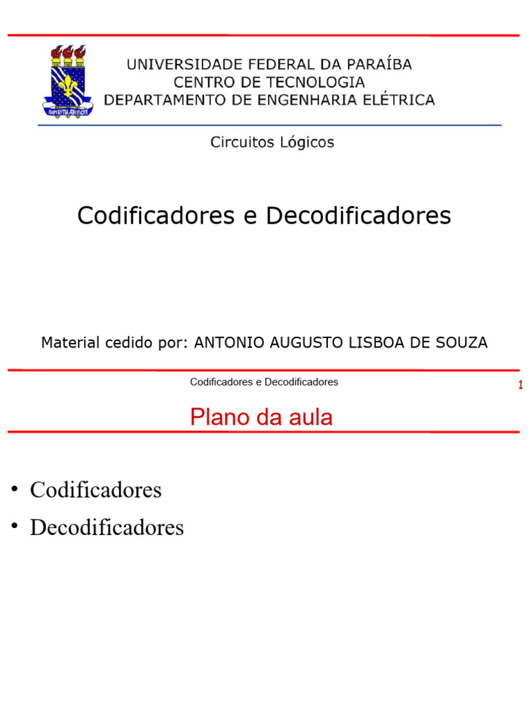 Codificadores e Decodificadores Explicados | PDF | Engenharia da ...