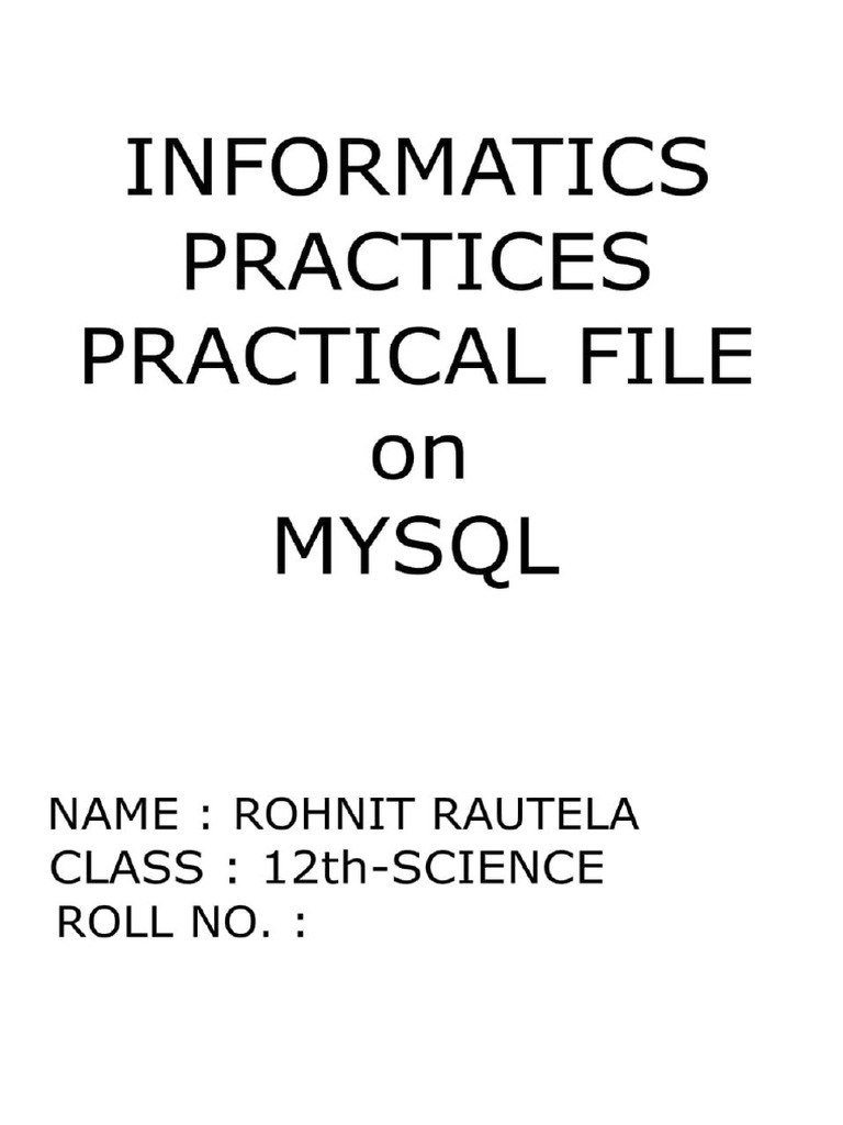 IP Practical File | PDF