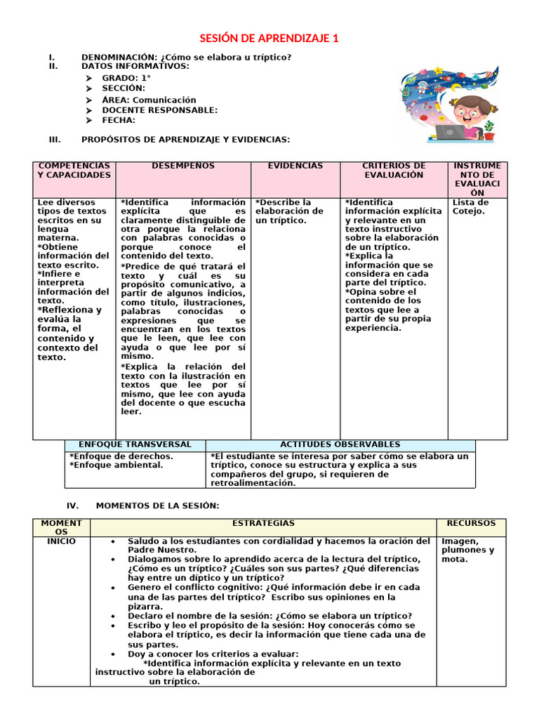 1° Sesiones-Unidad 7-Semana 5 | PDF | Evaluación | Sustracción