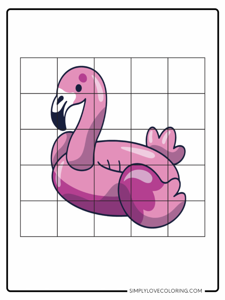 Flamingo Floatie Summer Jigsaw Puzzle Printable | PDF