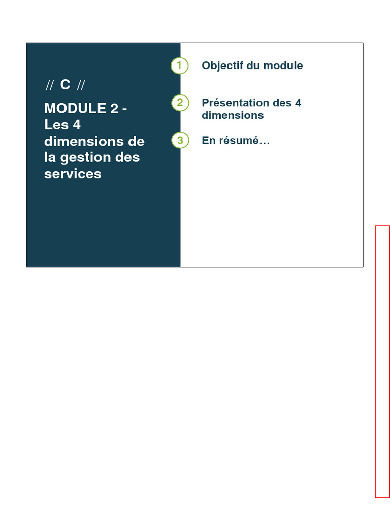 Module 2 - Les 4 Dimensions de La Gestion Des Services | PDF | Itil