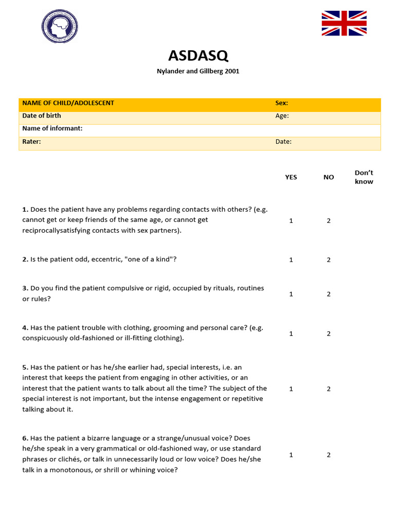 ASDASQ | PDF | Abnormal Psychology | Psychology