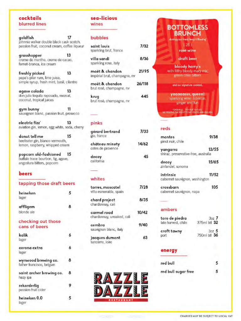 Razzle Dazzle Breakfast Menu | PDF
