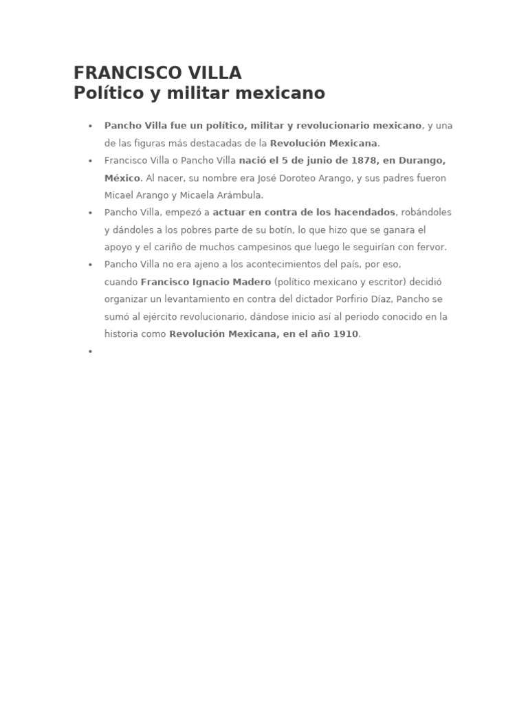 Francisco Villa | PDF