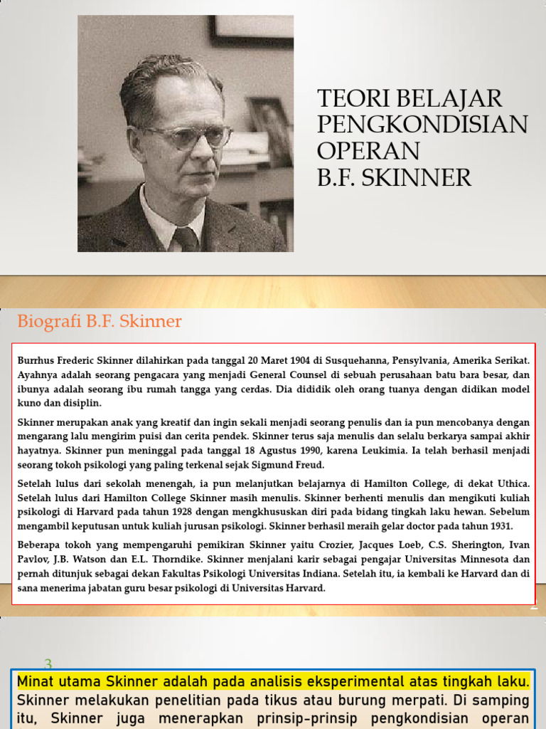 4c Skinner-Behaviorisme | PDF