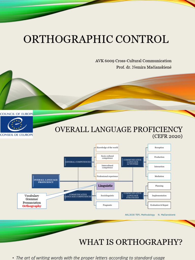Orthographic Control - 2023 | PDF | Orthography | Spelling