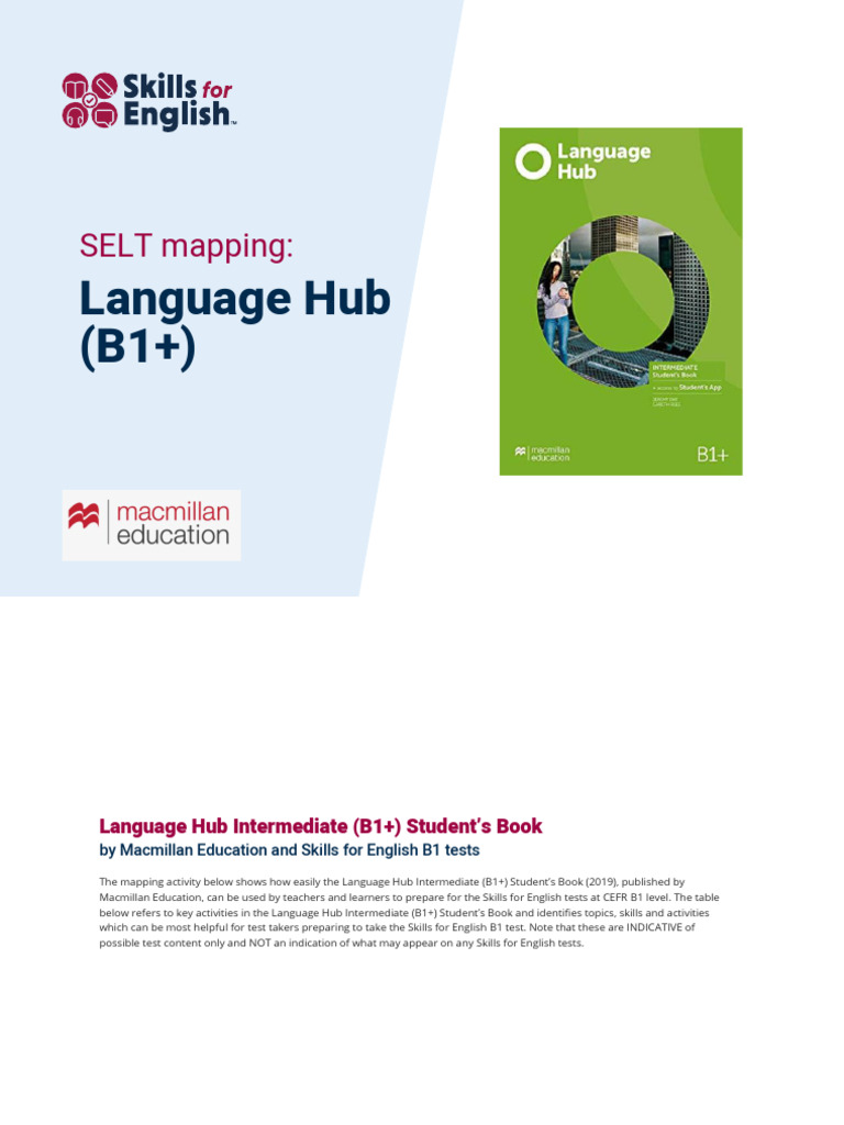 SfE LanguageHub Intermediate B1 | PDF | English Language | Vocabulary