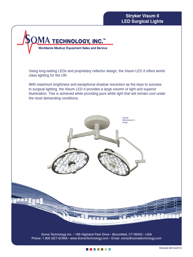 Stryker Visum II Led Surgical Light | PDF | Light Emitting Diode | Lighting