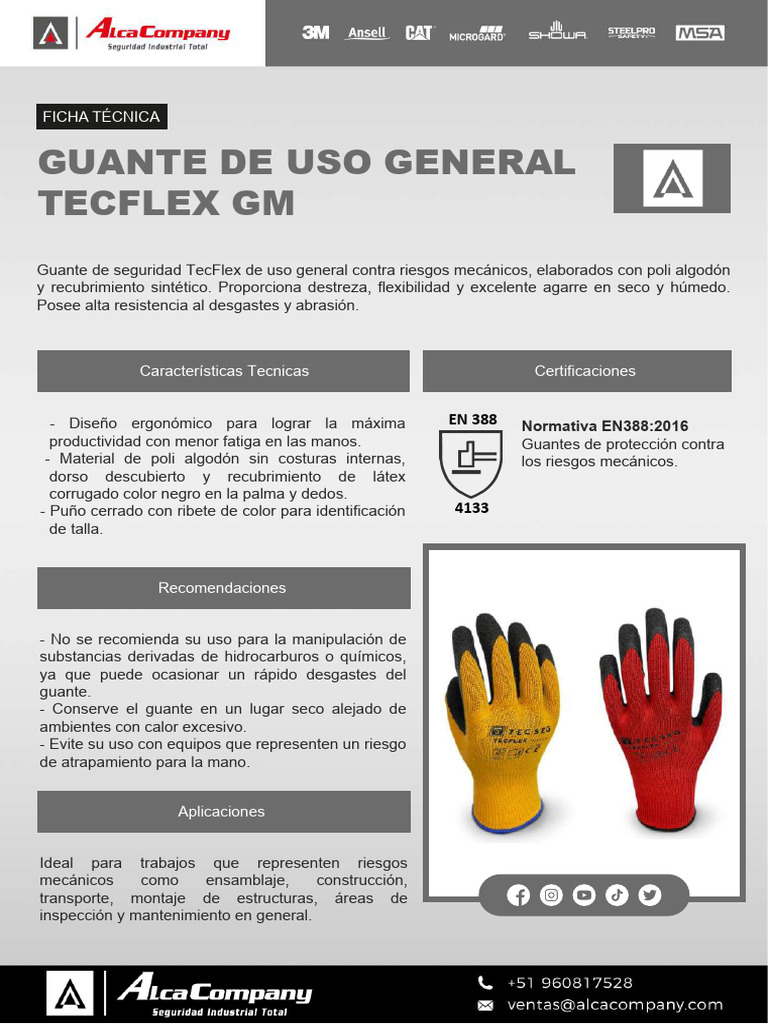 Guante de Uso General - Tecflex | PDF