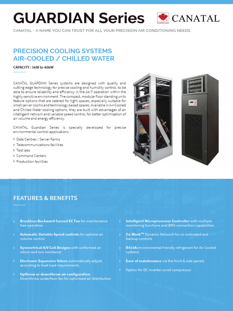 CANATAL Guardian Precision Cooling Systems | PDF | Air Conditioning ...