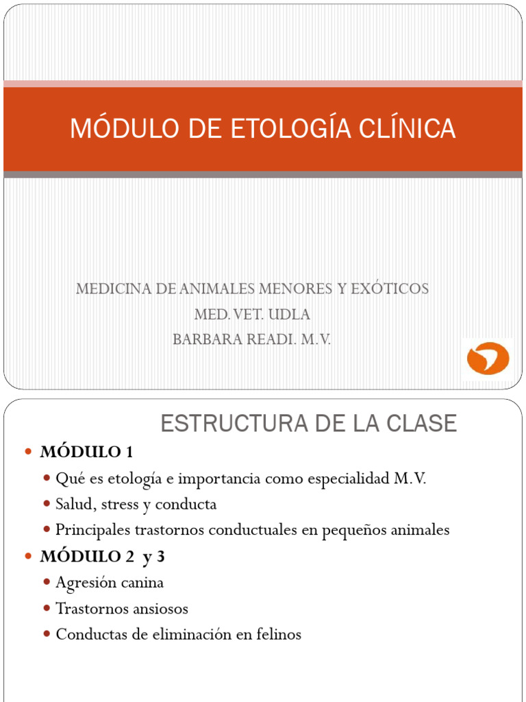CLASE Etologia CL Nica | PDF | Estrés (biología) | Ansiedad