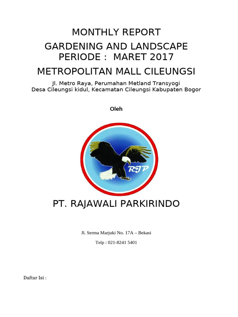 Monthly Report LANDSCAPE MMC MARET | PDF