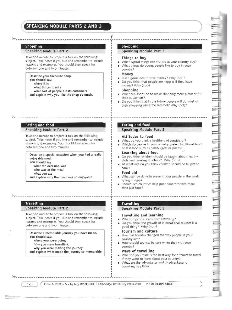 3 - 2 - Speaking Parts 2 and 3 Instant IELTS | PDF
