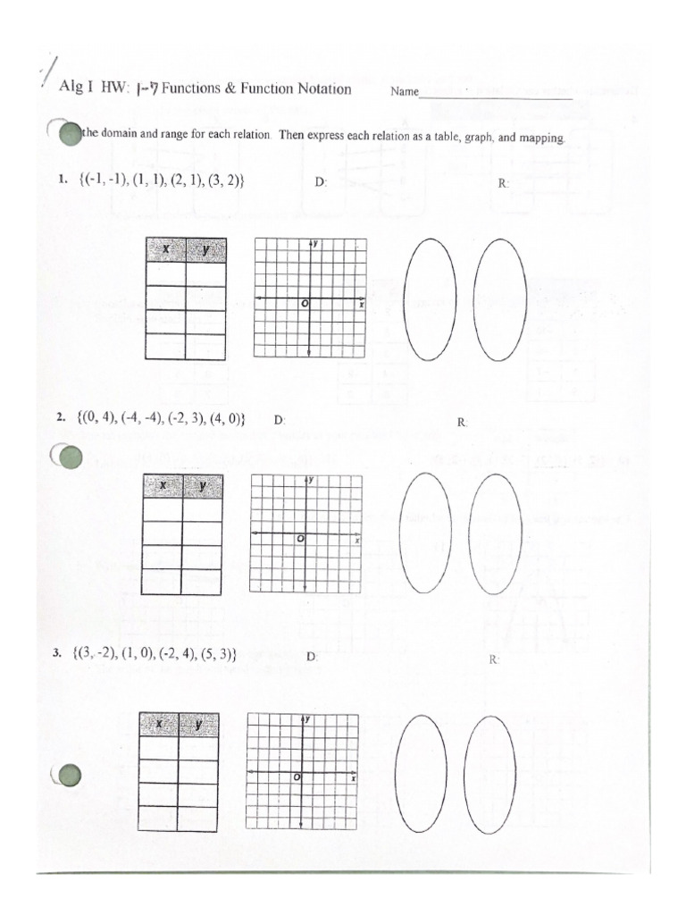 Lesson 1-7 Worksheet | PDF