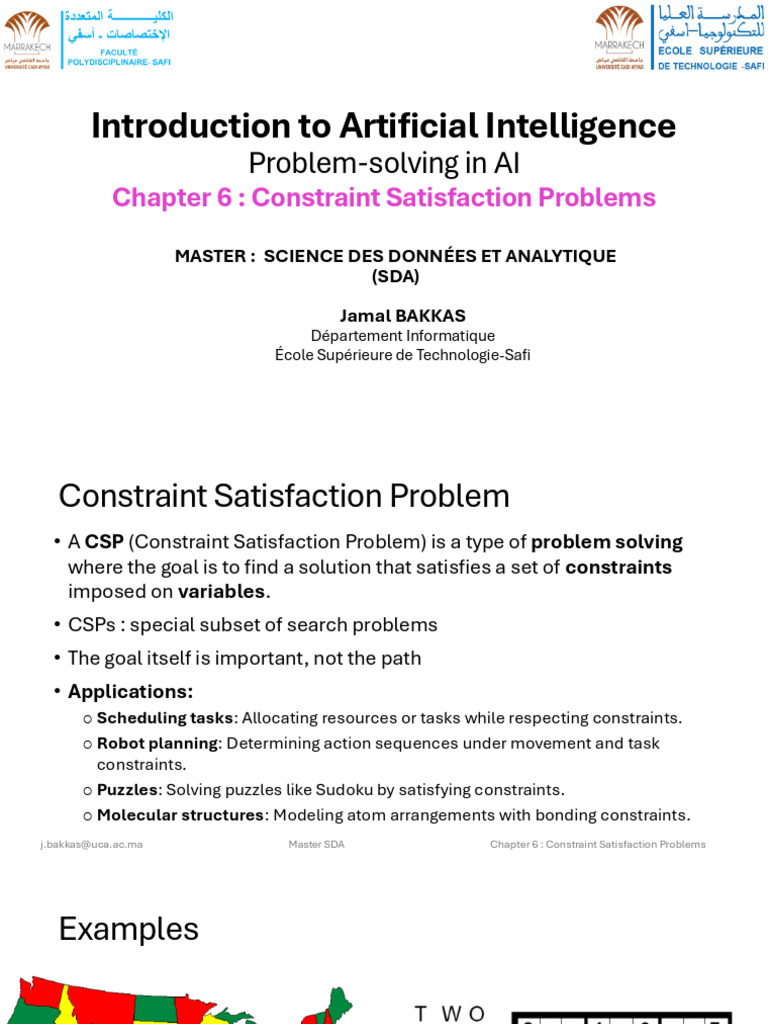 Chapter 6 Constraint Satisfaction Problems | PDF | Computer Programming ...