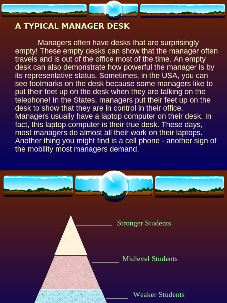 A Typical Manager Desk | PDF