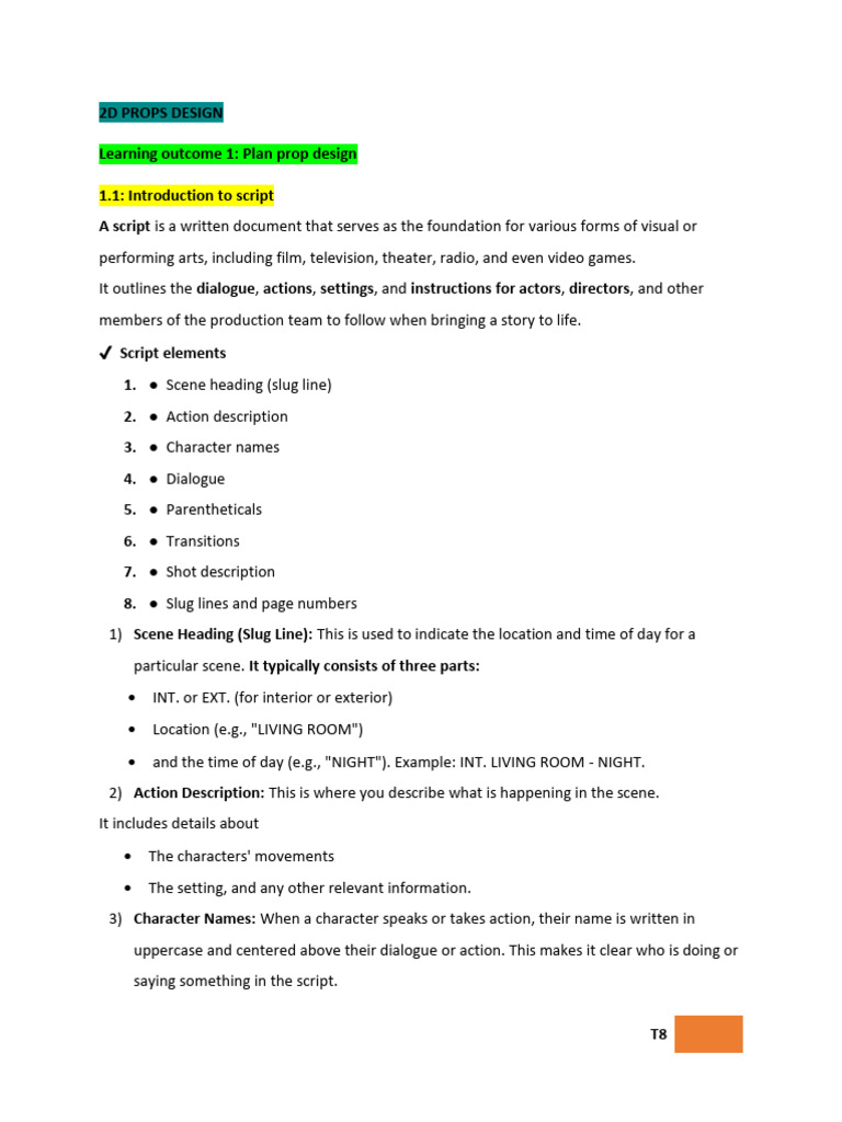 2D PROPS DESIGN - FULL NOTE (Finished) | PDF | Drawing | 3 D Computer ...