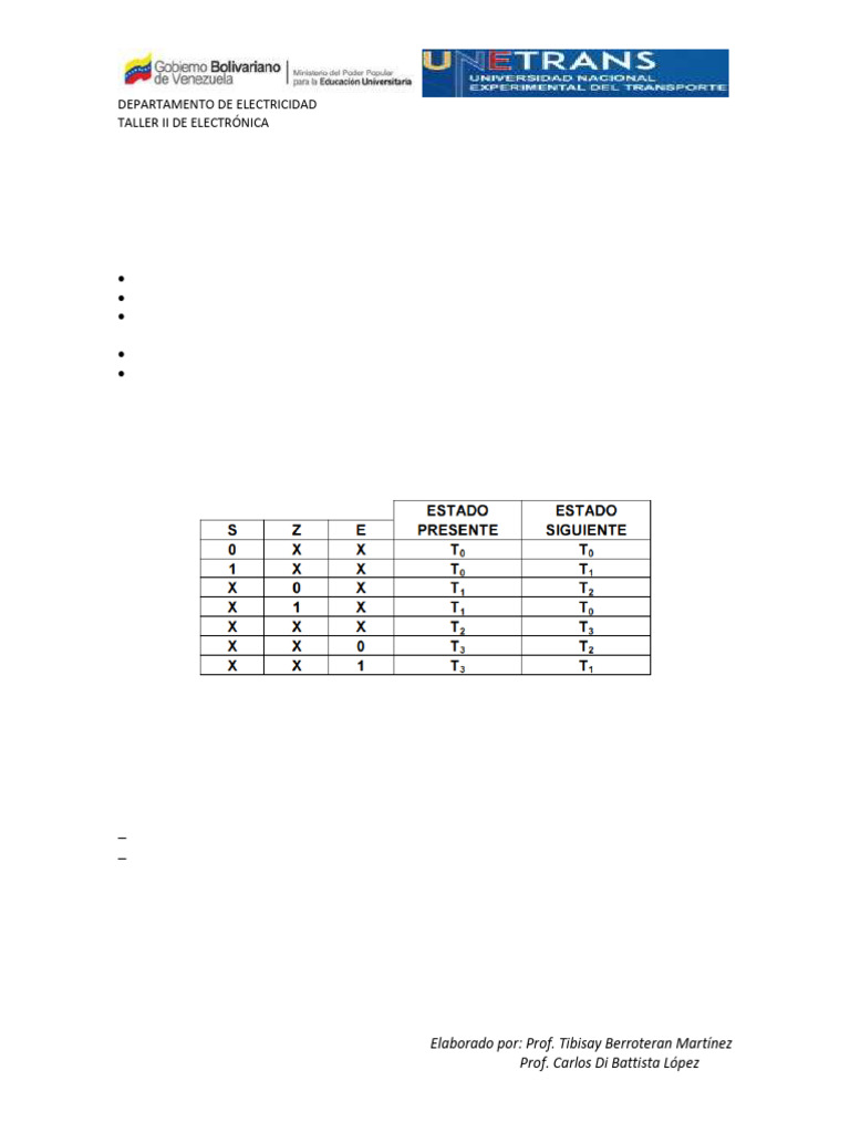 Taller Circuitos Secuenciales Control Logico | PDF